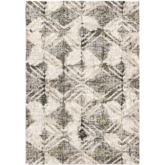 Orian Ironstone 53 X 76 Area Rug - Grey Geometric Design - Walmart.com