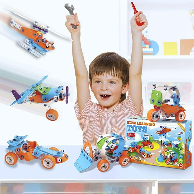 STEM Learning Creative Building Kits, Orian Kids Toy Set, 132Pcs for ...