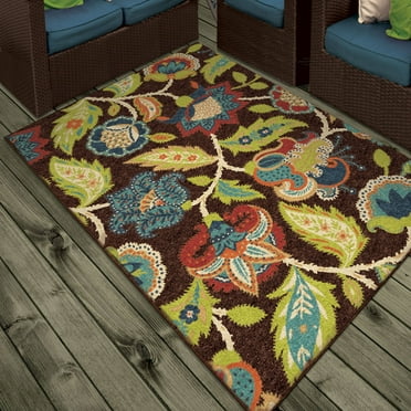 Orian Rugs Indoor/Outdoor Circles Cerulean Gray Area Rug - Walmart.com