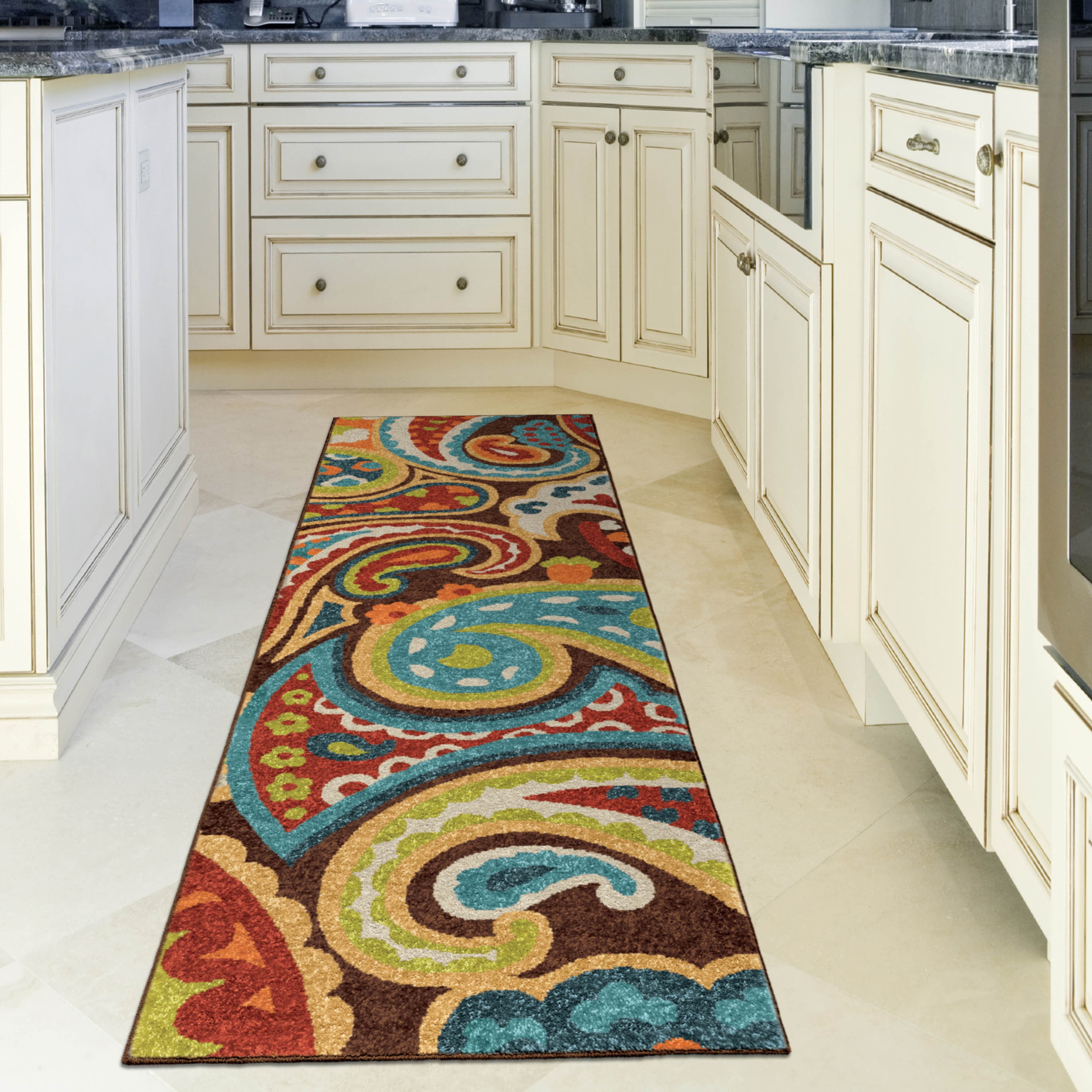 Orian Rugs Bright Colors Paisley Monteray Area Rug or Runner - Walmart.com