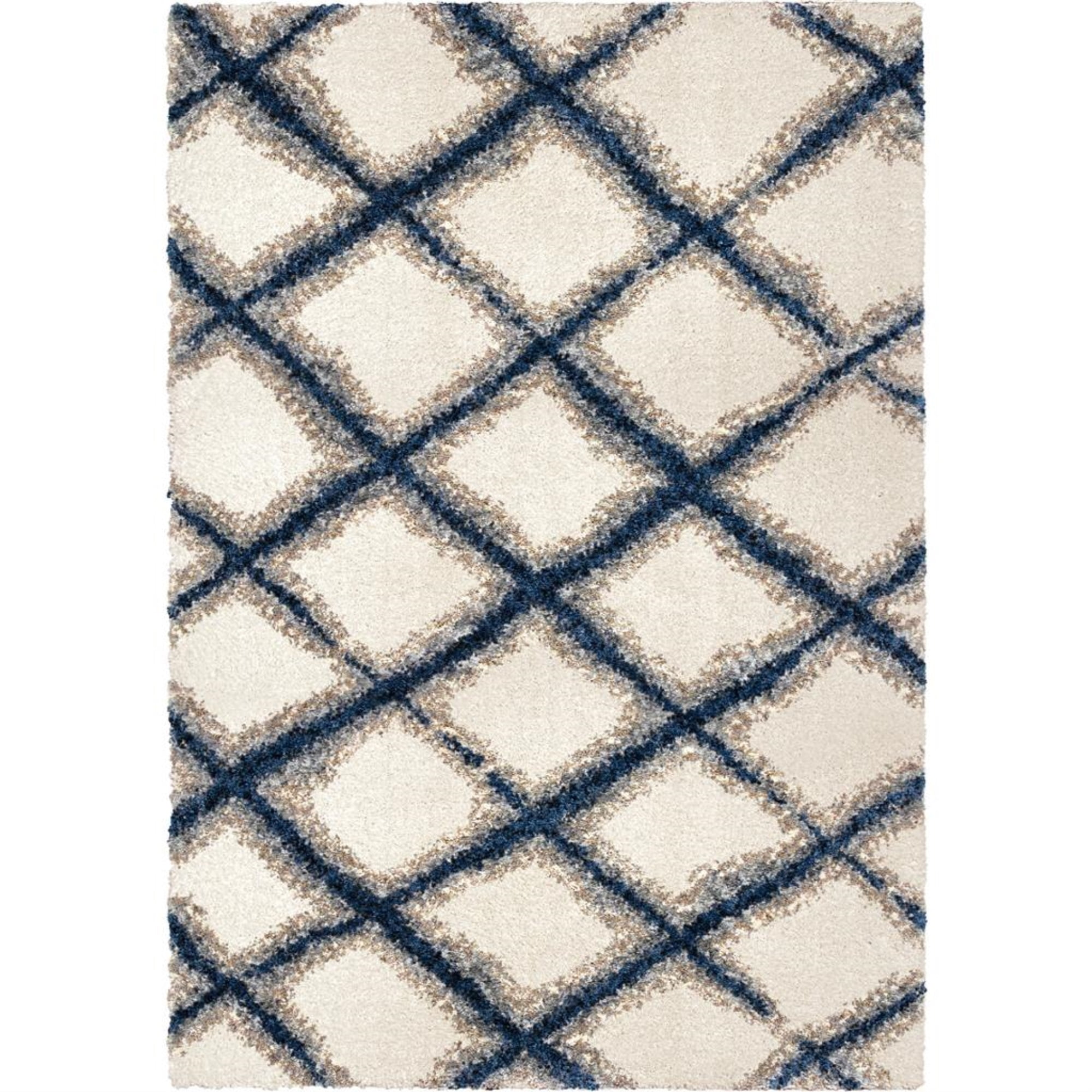 Orian Rugs Cotton Tail Line Trellis White (9' x 13') - Walmart.com