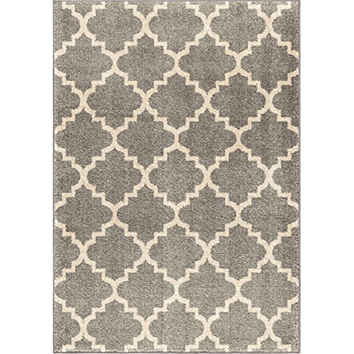 Orian Rugs Geometric Trellis Tunnis Gray Area Rug (5'3" x 7'6 ...