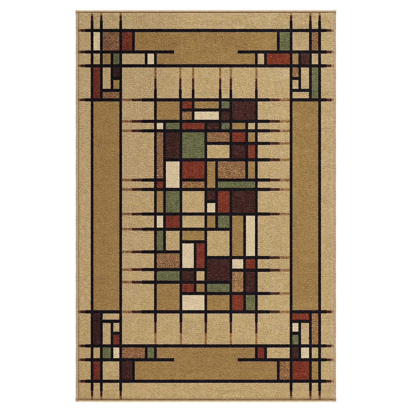 Orian Rugs Indoor/Outdoor Blocks Eldridge Multi Runner 2'-3" x 8'-0 ...
