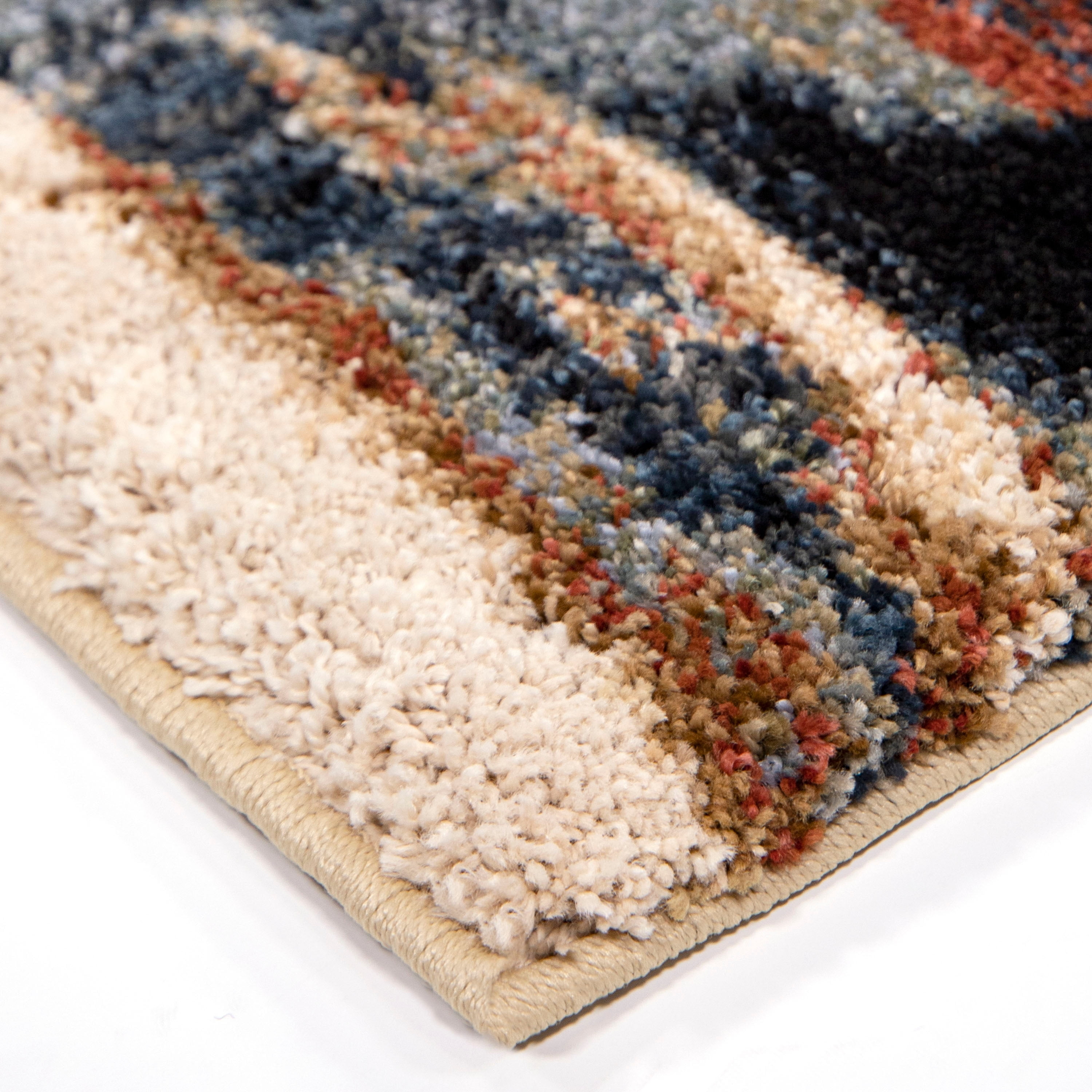 Orian Rugs Next Generation Beige Abstract Stain Resistant Area Rug 7'10 ...