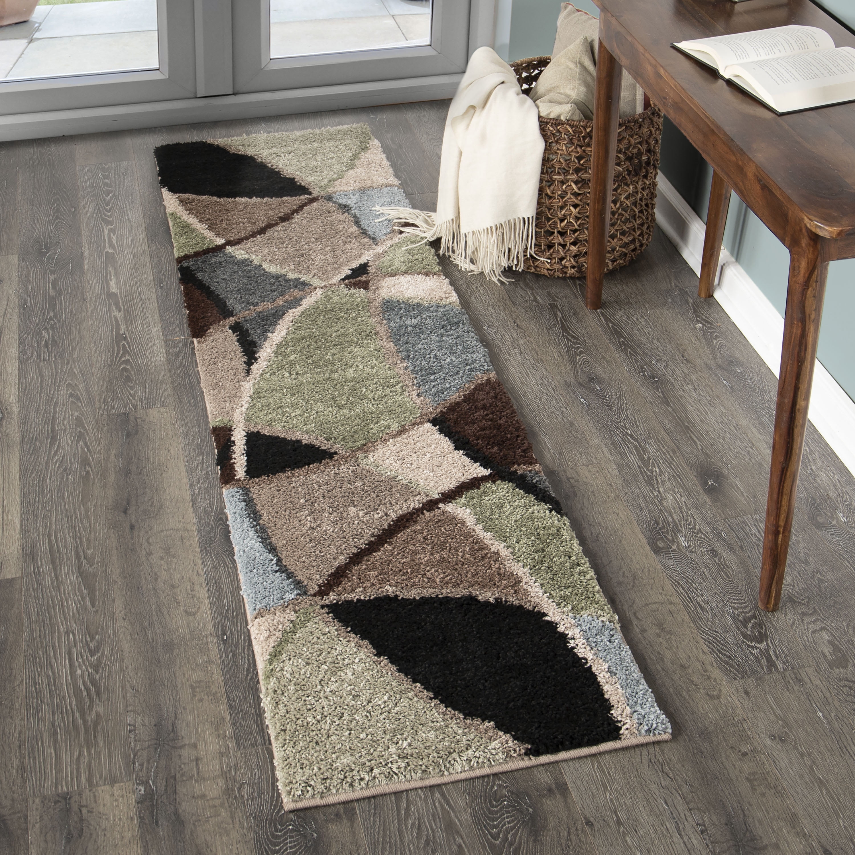 Orian Rugs Shag Divulge Blue Area Rug, 1'11" x 7'5" Runner - Walmart.com