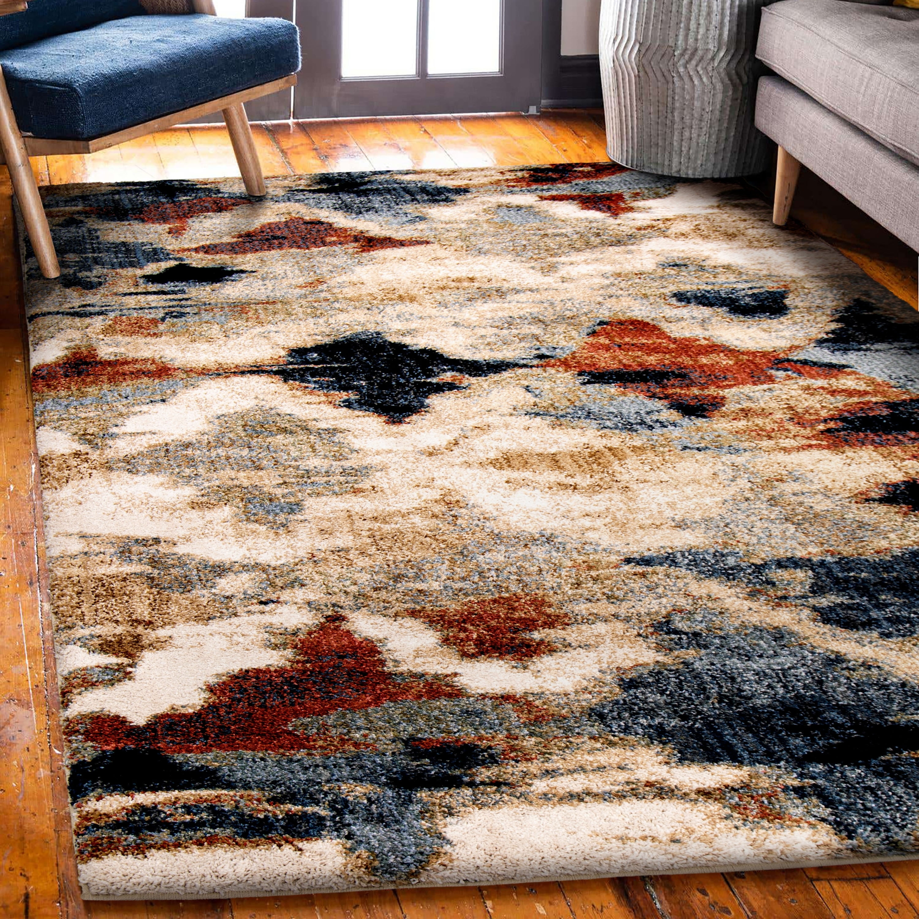 Orian Rugs West End Larkspur Rug 6'7" x 9'6" - Beige - Walmart.com