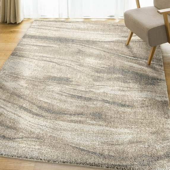 Orian Shag Sycamore Ivory Area Rug - 1.28 Pile Height - Walmart.com
