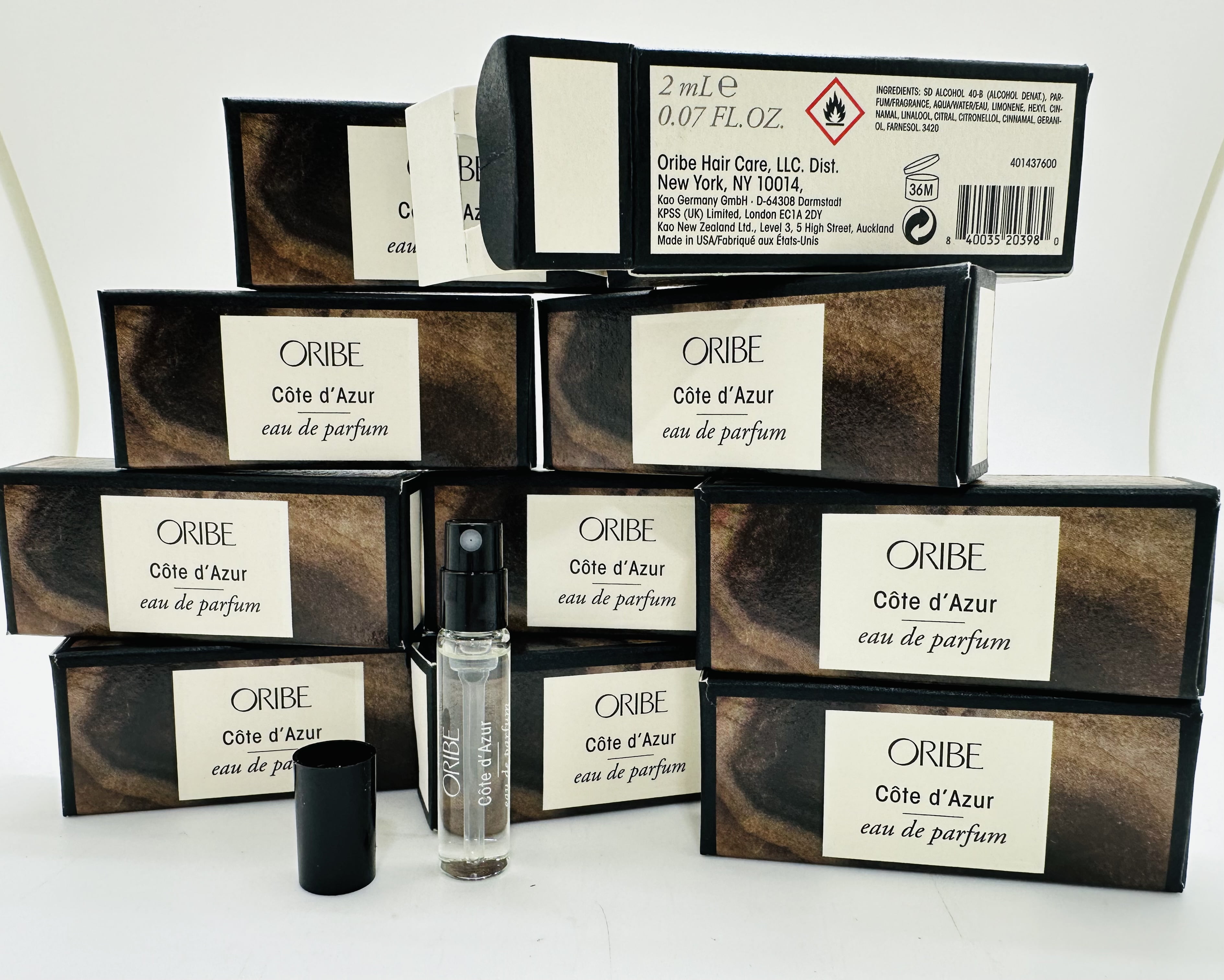 Oribe Cote D'Azur Perfume Mini Deluxe SET 2 ml Pack of 10, Travel ...