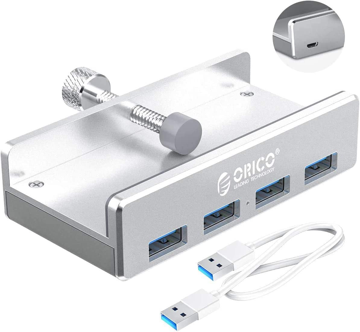 Orico 4 Port USB Hub USB Extender Clamp USB Adapter with Extra Power ...