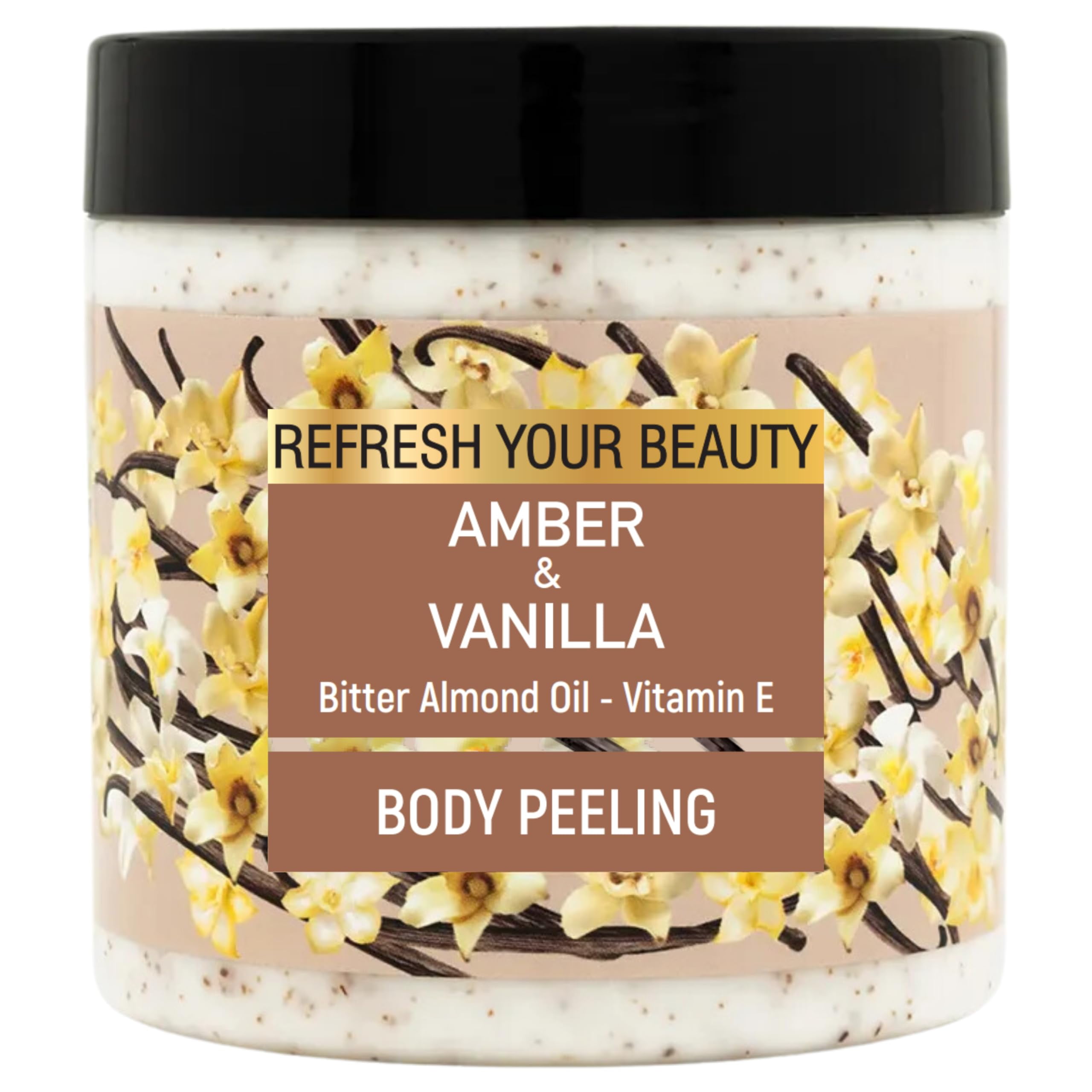 Oriense Body Scrub - IRF13 Warm Vanilla & Amber Richness, Bitter Almond Oil, Nutshell & Apricot ...