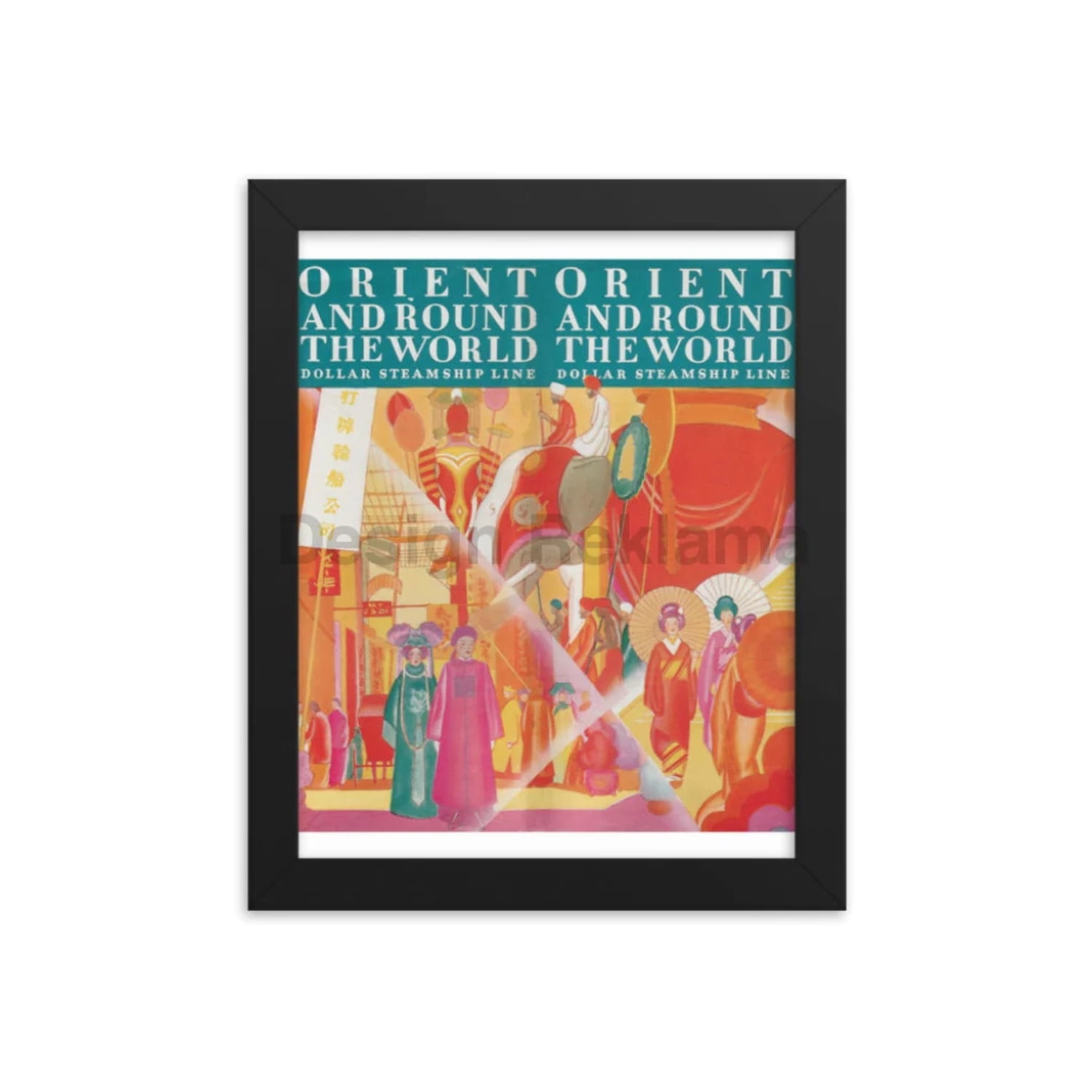 Orient Around The World Dollar Steamship Line, 1930. Framed Vintage ...