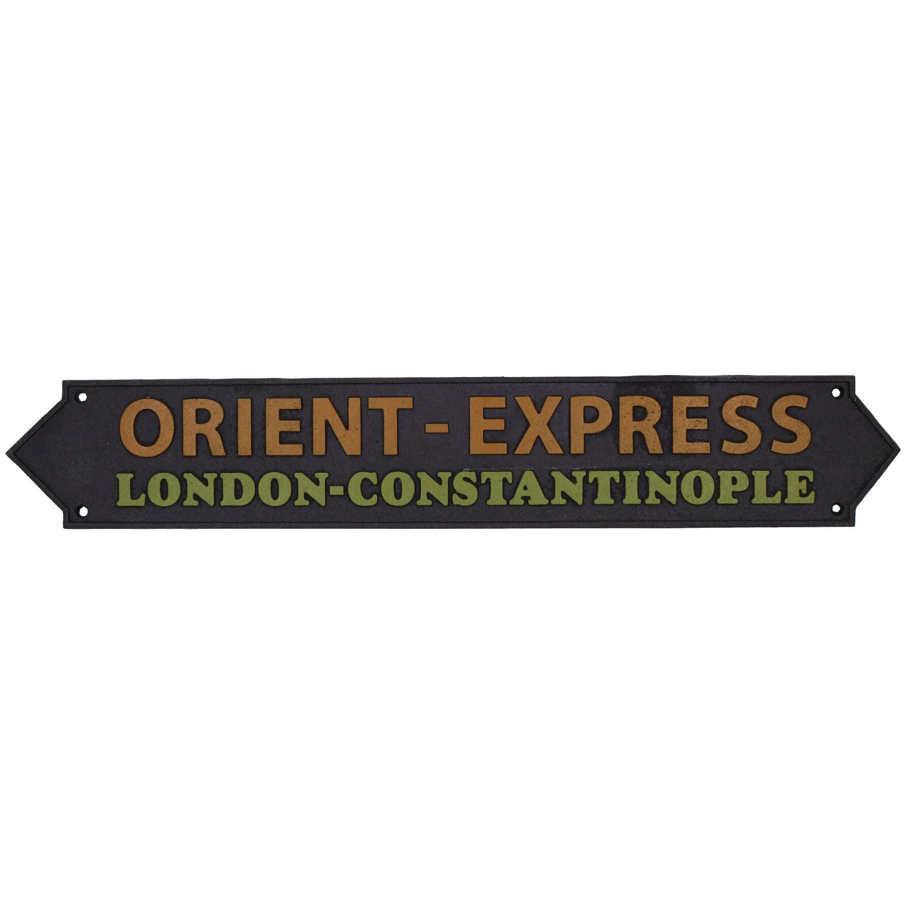 Orient Express Sign Plaque Train Railway Wall Station Gate Fence Post ...