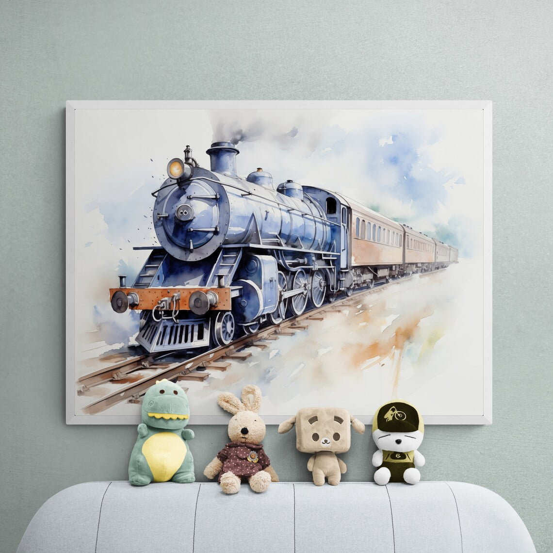 Orient Express Train Print, Train Wall Art, Watercolor Painting, Train ...