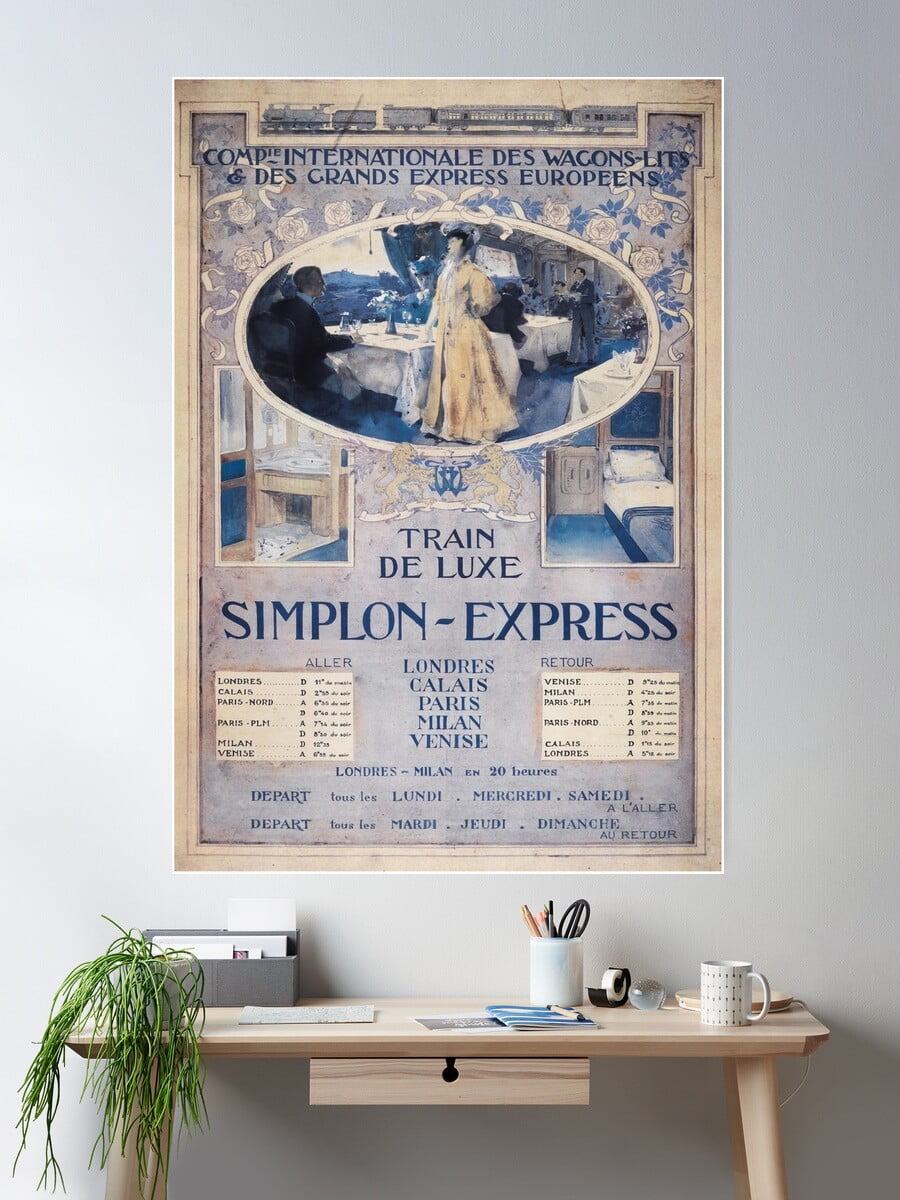 Orient Express - Vintage Train Travel Print 1906 - Simplon Orient ...