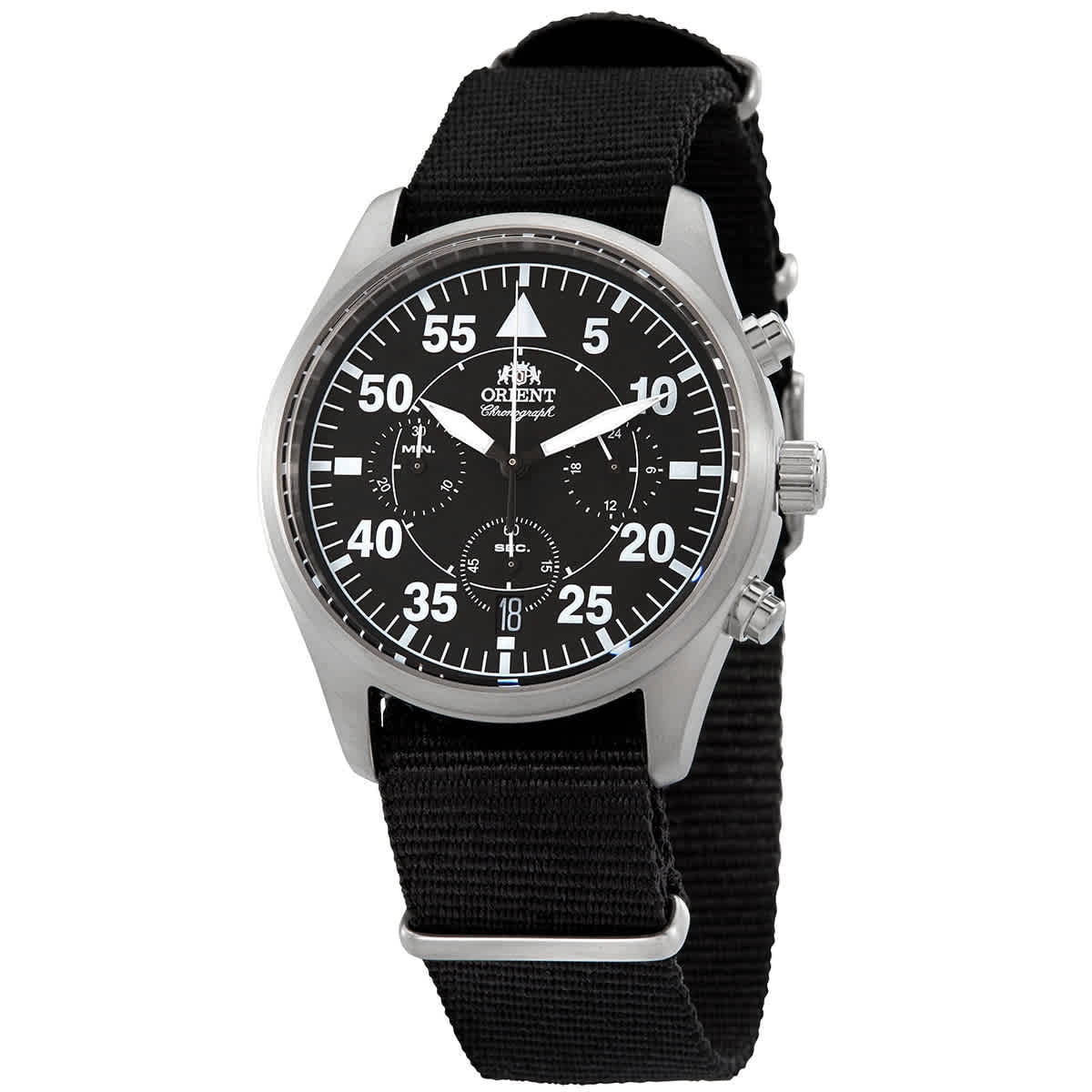 Orient Flight Chronograph Quartz Black Dial Men's Watch RA-KV0502B10B ...