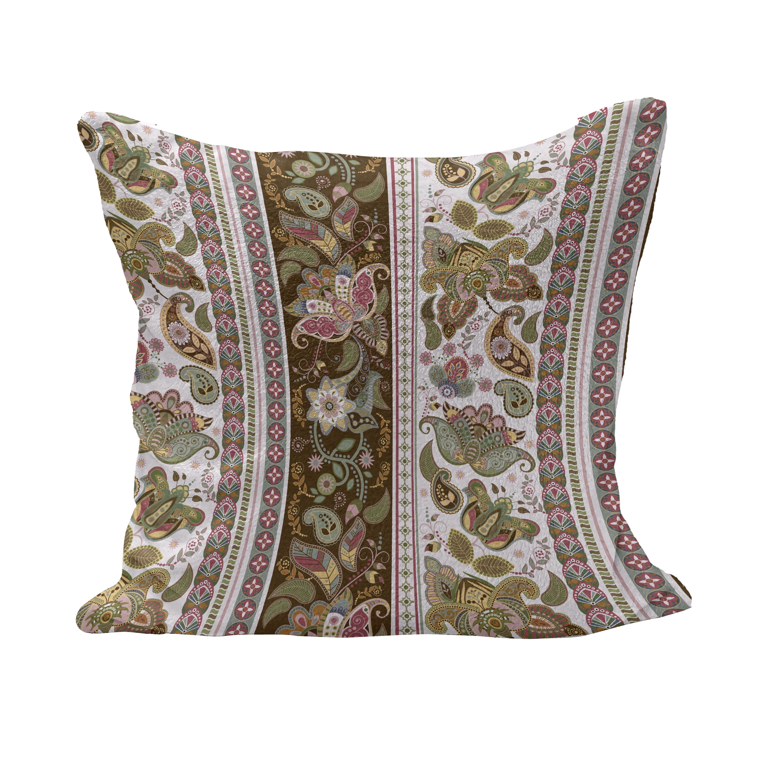 Orient Fluffy Throw Pillow Cushion Cover, Middle Eastern Persian Floral ...