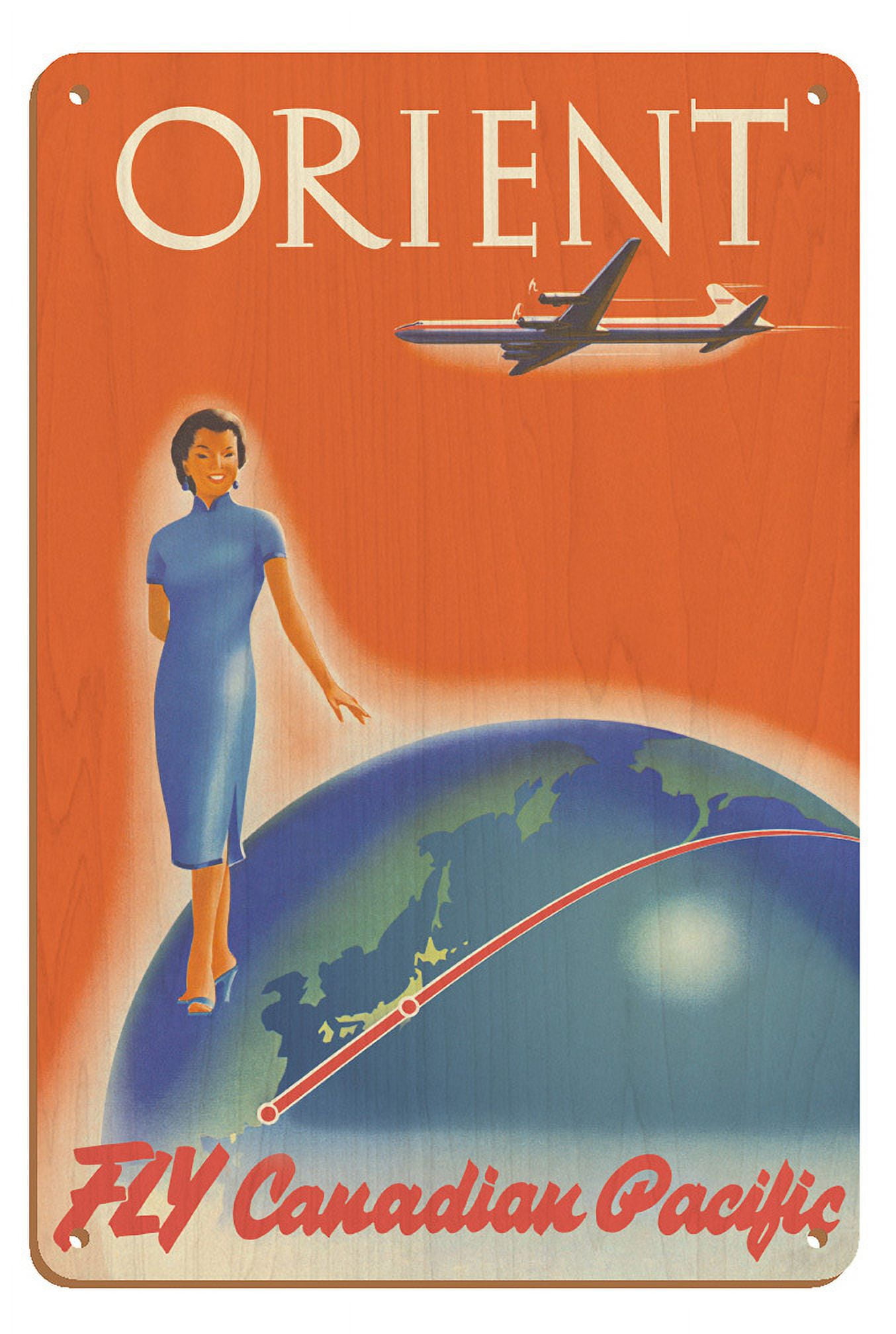 Orient - Fly Canadian Pacific Air Lines - Vintage Airline Travel Poster ...