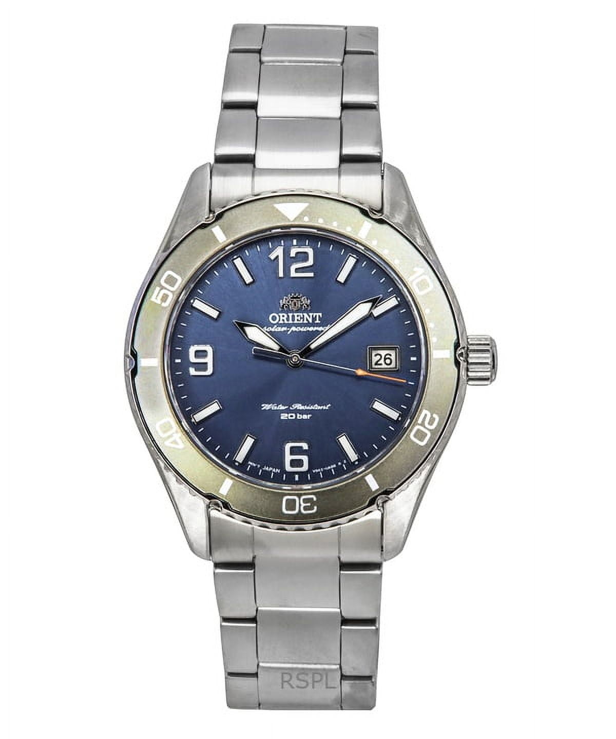 Orient Mako III Stainless Steel Blue Dial Solar Diver's RA-WJ0002L 200M ...