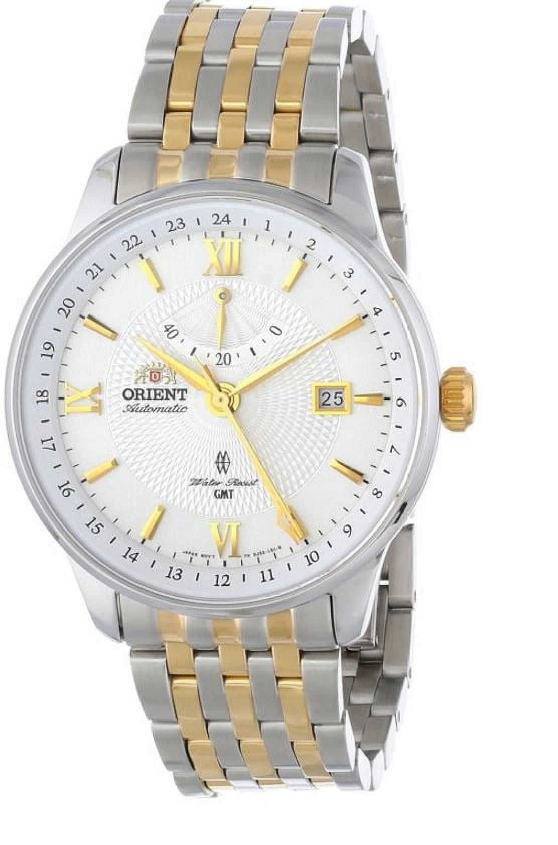 Orient Men's DJ02001W Constellation White Dial Two Tone Steel Bracelet ...
