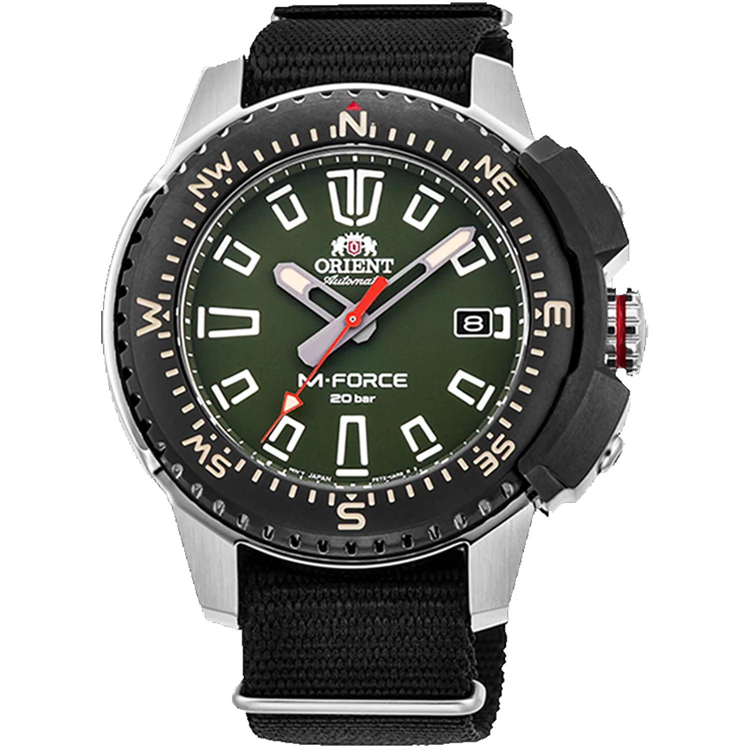 Orient Men's M-Force Green Dial Watch - RA-AC0N03E10B - Walmart.com