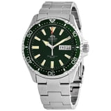 Orient Men's Mako III 42mm Watch, Stainless Steel, Green Dial, Water ...