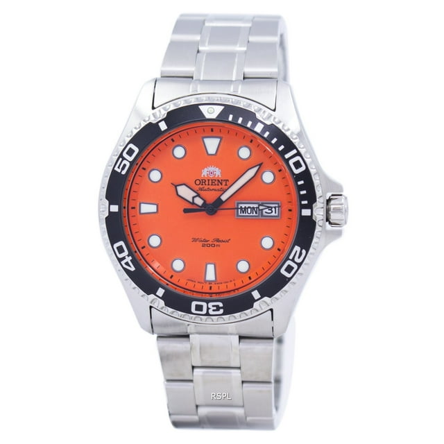 Orient Ray Raven II Automatic Orange Dial Men's Watch FAA02006M9 ...