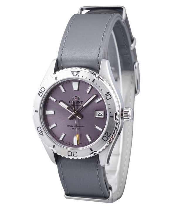 Orient Sports Leather Strap Lilac Dial Automatic Diver's RA-AC0Q07V10B ...