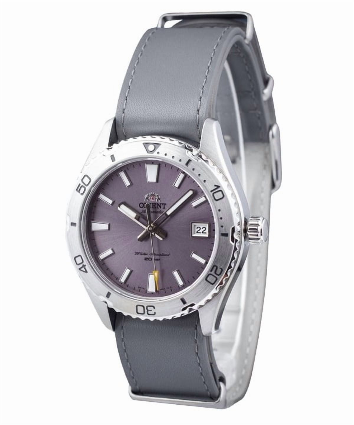 Orient Sports Leather Strap Lilac Dial Automatic Diver's RA-AC0Q07V10B ...