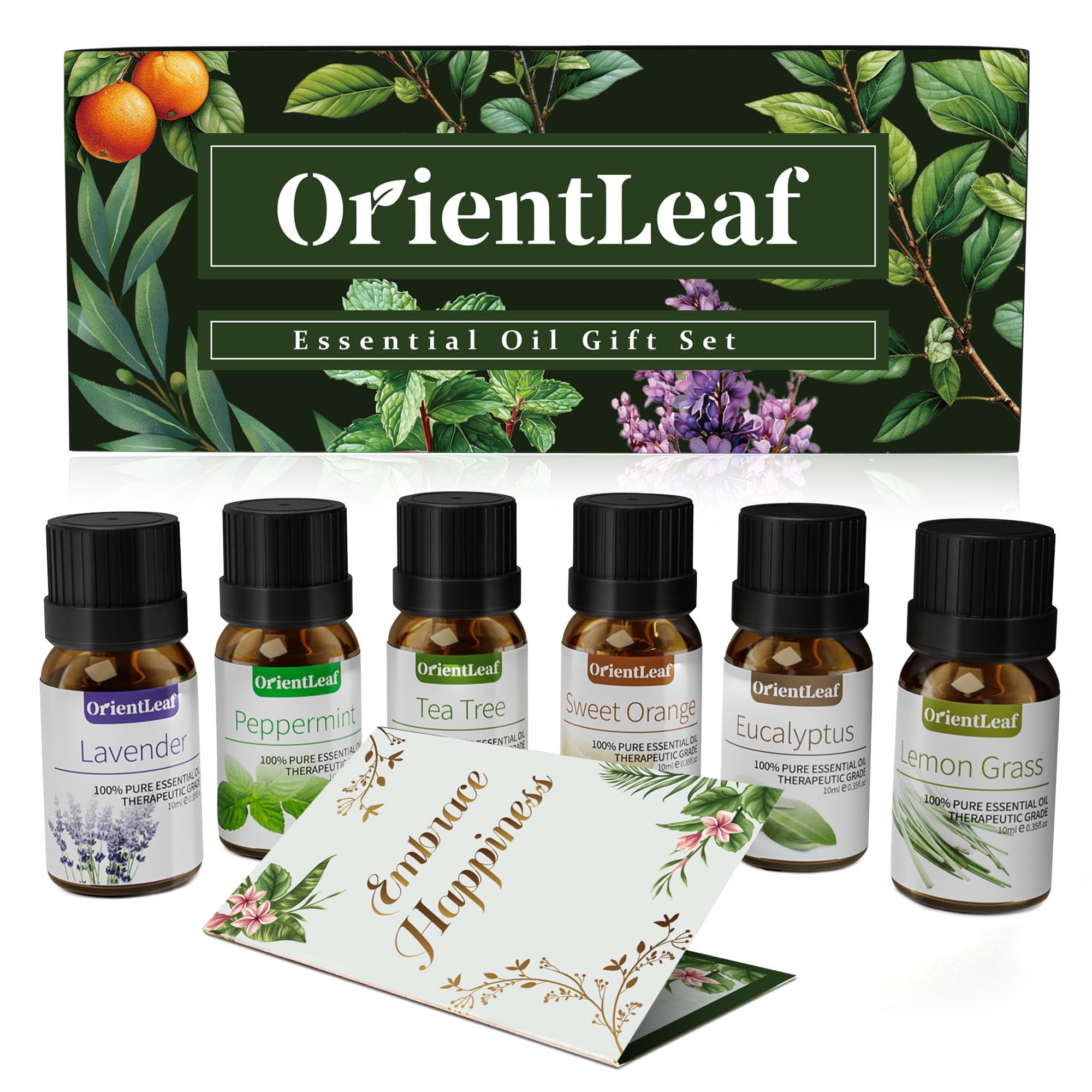 OrientLeaf 100% Pure Essential Oils Set, Aromatherapy Blended Scents ...