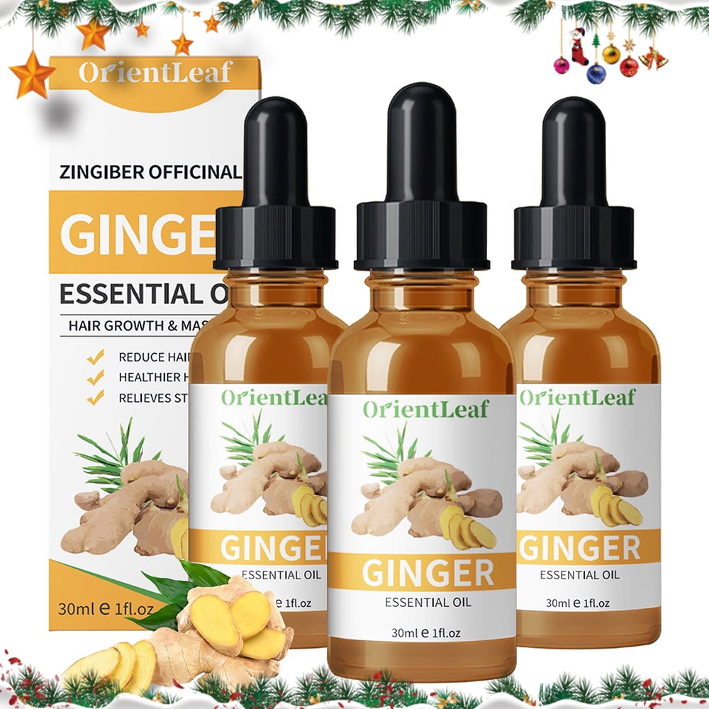 OrientLeaf 3 Pcs Ginger Oil Lymphatic Drainage Massage Oil, Belly Drainage Ginger Oil, Ginger ...