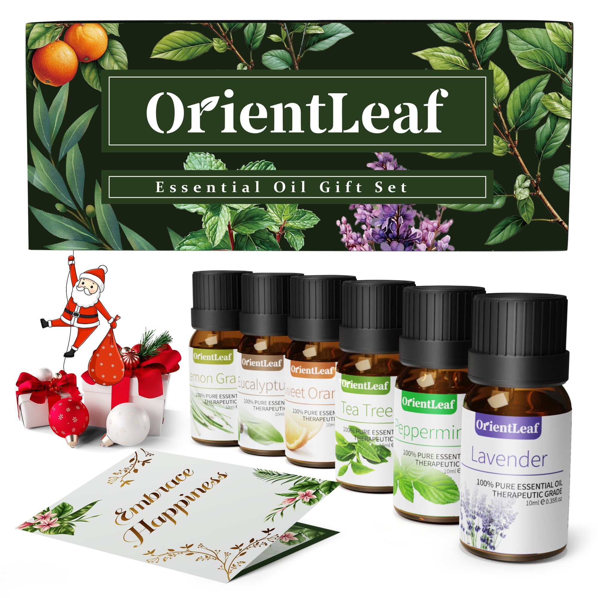OrientLeaf Essential Oils Set of 6Pcs 100% Pure Natural Aromatherapy ...