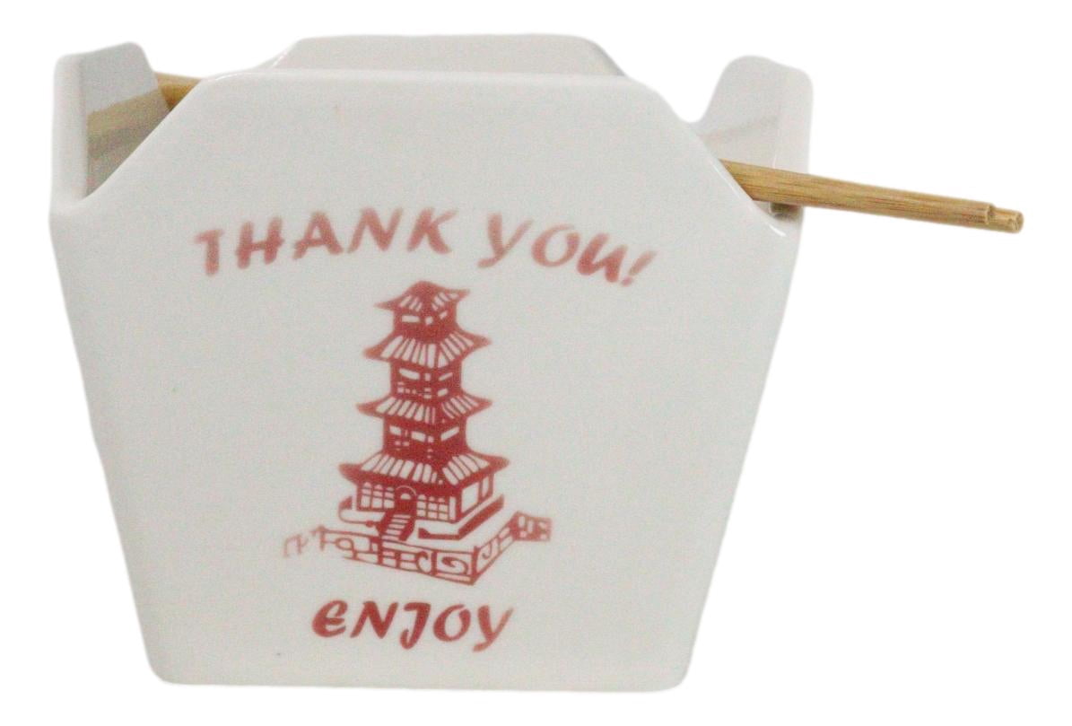 Oriental Buddha Pagoda Asian Takeout To Go Box Serving Bowl With ...