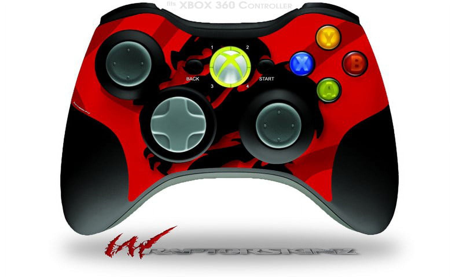 Oriental Dragon Black on Red - Decal Style Skin fits Microsoft XBOX 360 ...