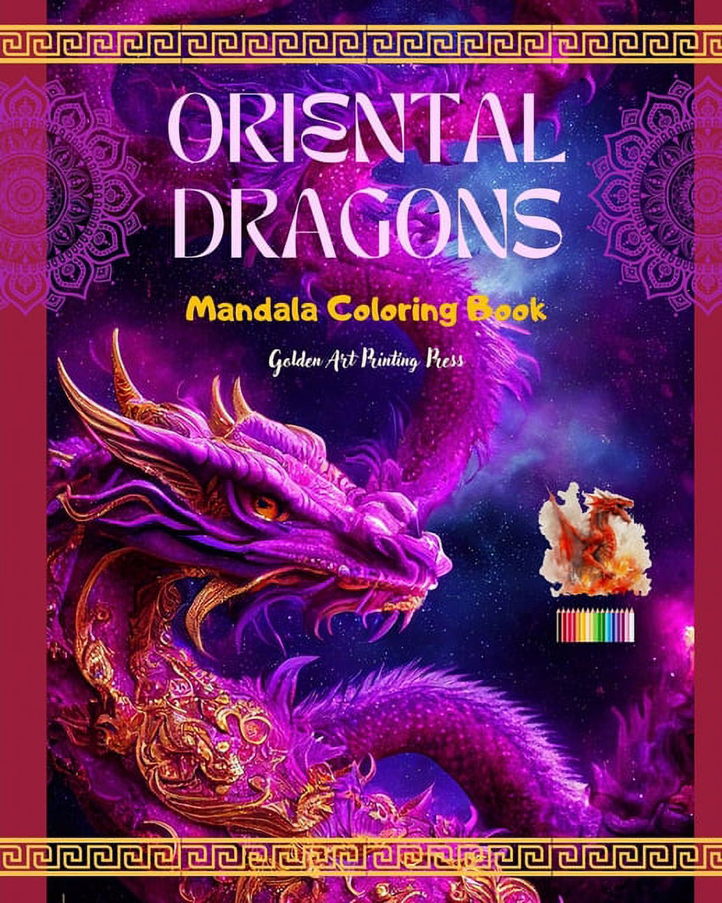 Oriental Dragons Mandala Coloring Book Mindfulness, Creative and Anti ...