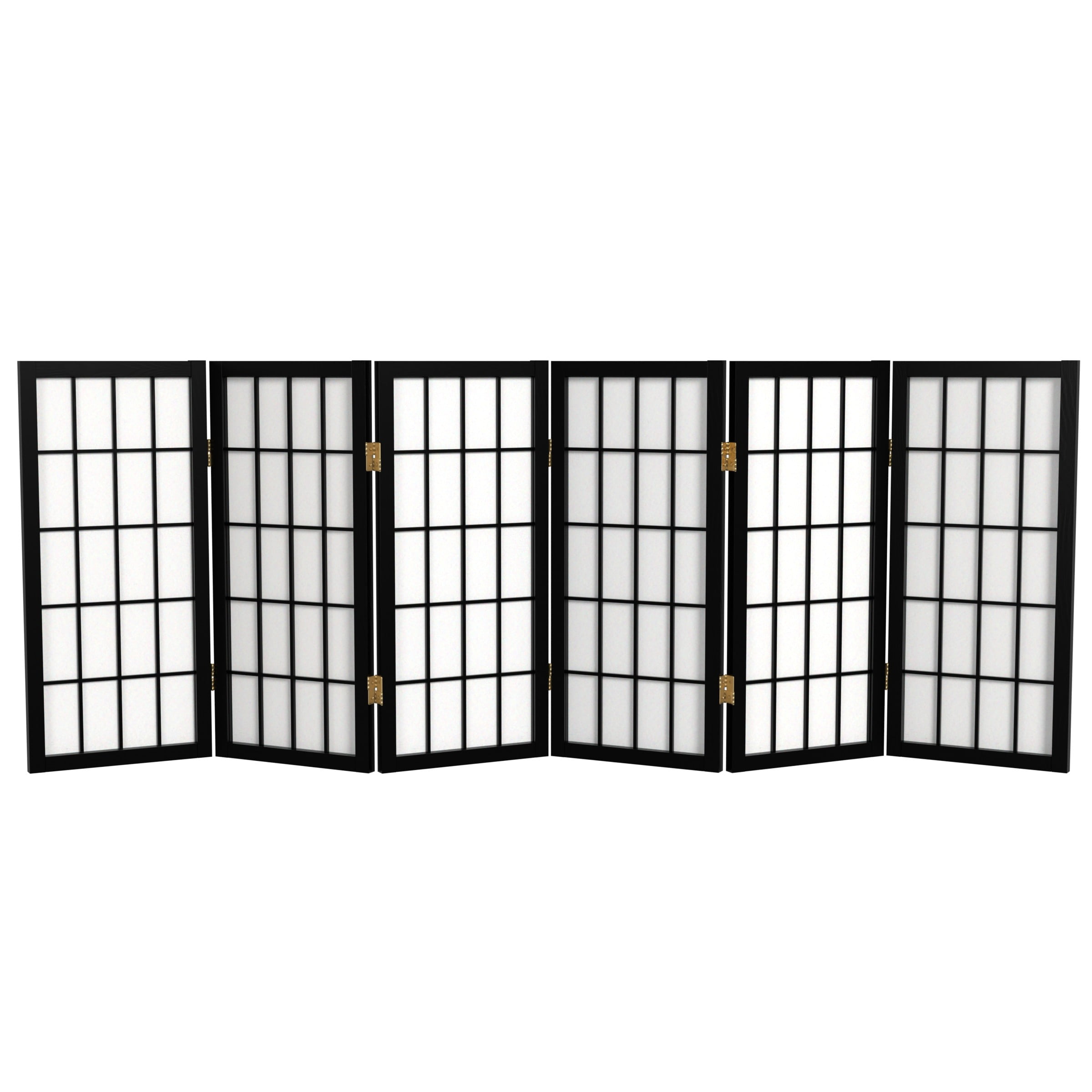Red Lantern 2 ft. Short Desktop Window Pane Shoji Screen - Black - 6 ...