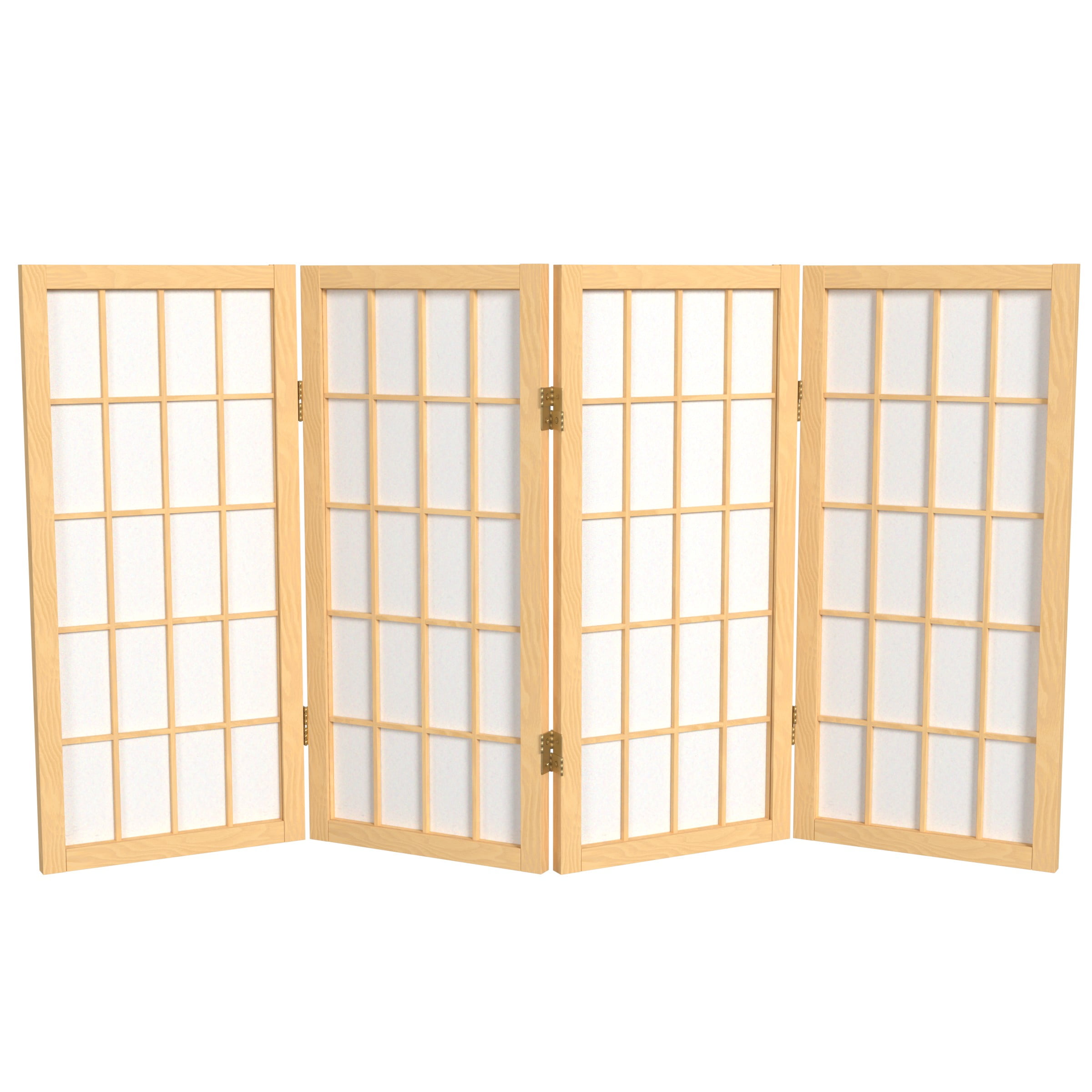 Red Lantern 2 ft. Short Desktop Window Pane Shoji Screen - Natural - 4 ...