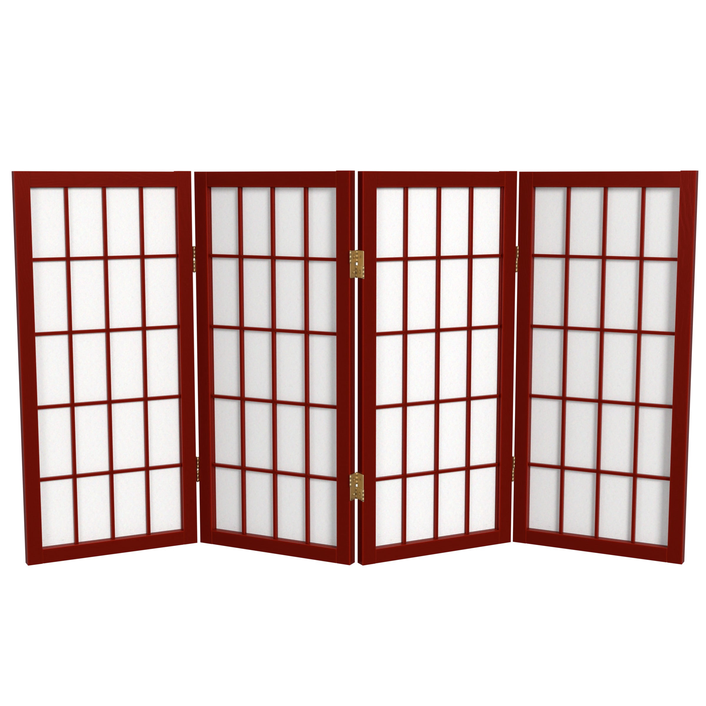 Red Lantern 2 ft. Short Desktop Window Pane Shoji Screen - Rosewood - 4 ...