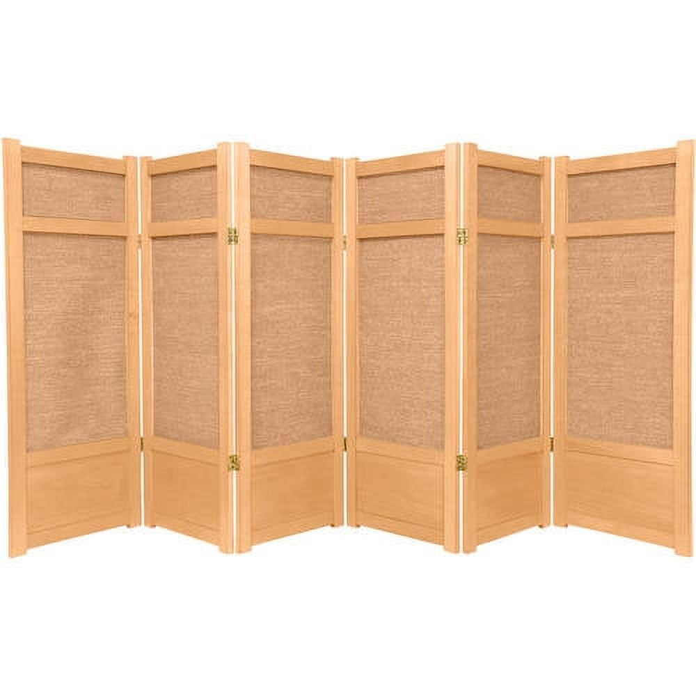Oriental Furniture 4 ft. Tall Jute Shoji Screen, Jute, 5 Panel, Natural ...