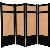 Oriental Furniture 5 1/2 ft. Tall Window Pane Fabric Room Divider ...