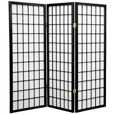 Roundhill Furniture Giyano 4 Panel Wood Frame Room Divider, 70" Tall ...