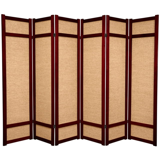 Oriental Furniture 6 Ft Tall Jute Shoji Screen, Transitional, Jute ...