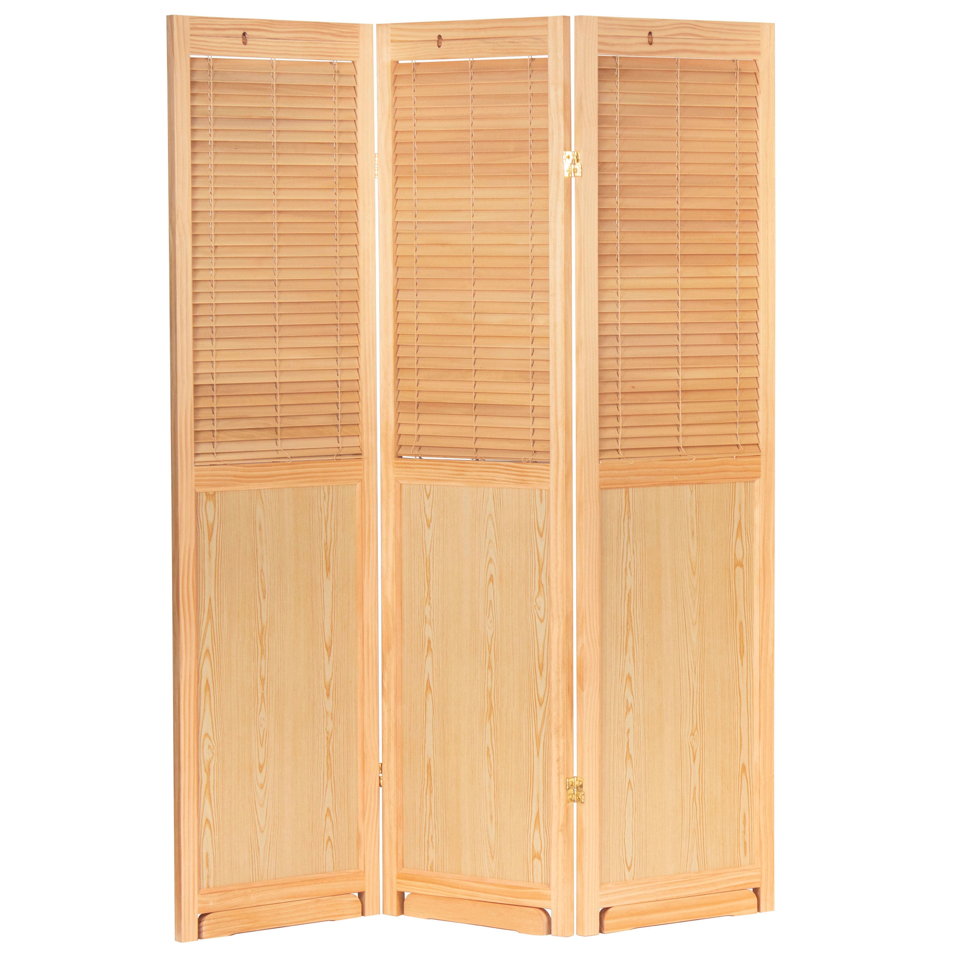 Oriental Furniture 6 ft. Tall Adjustable Shutter Room Divider Natural ...