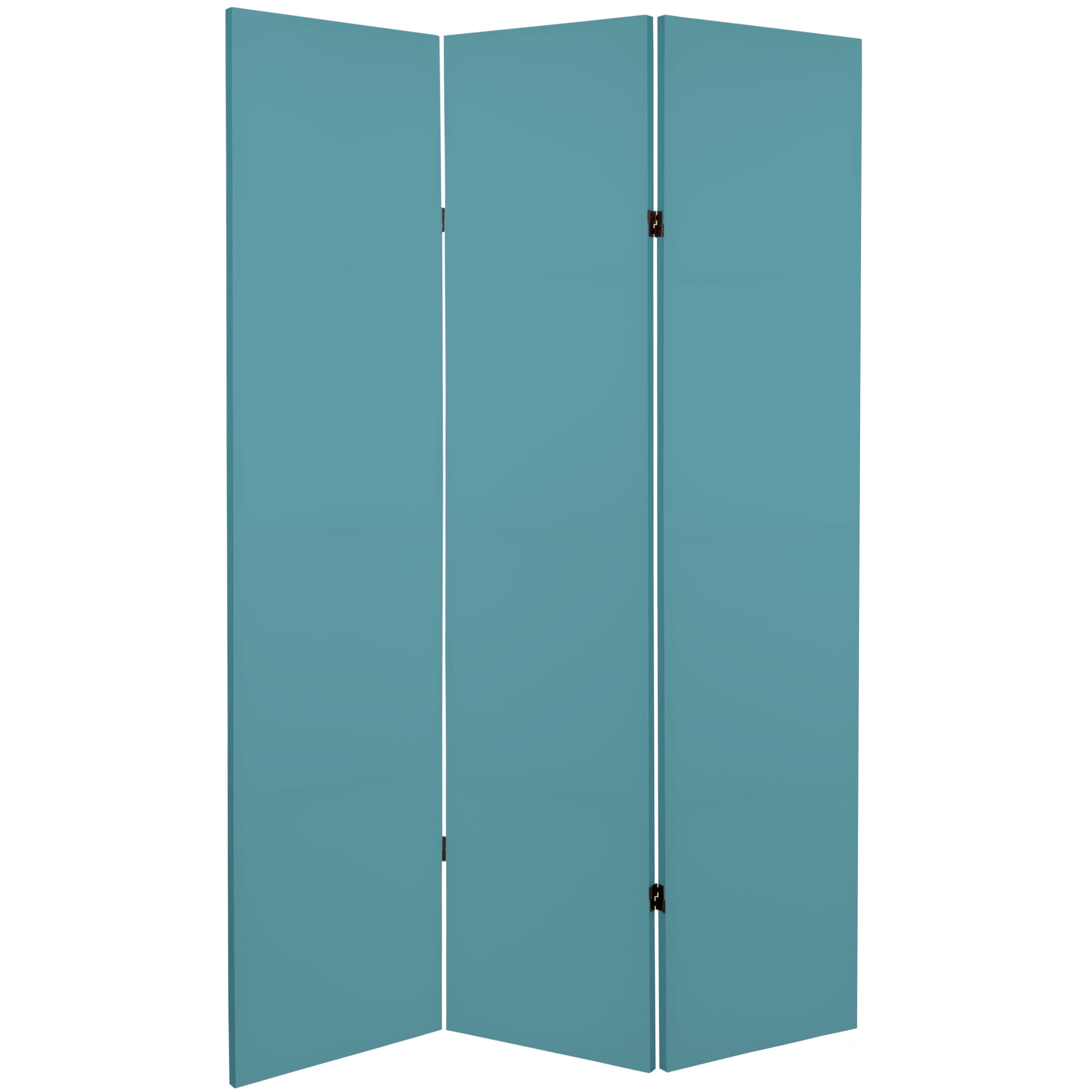 Oriental Furniture 6 ft. Tall Double Sided Teal Canvas Room Divider - 3 ...