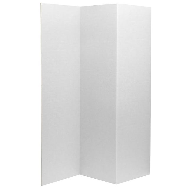 Oriental Furniture 6 ft. Tall White Cardboard Room Divider - 3 Panel ...