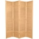 Oriental Furniture 7 Ft Tall Jute Shoji Screen, Natural, 4 panel ...