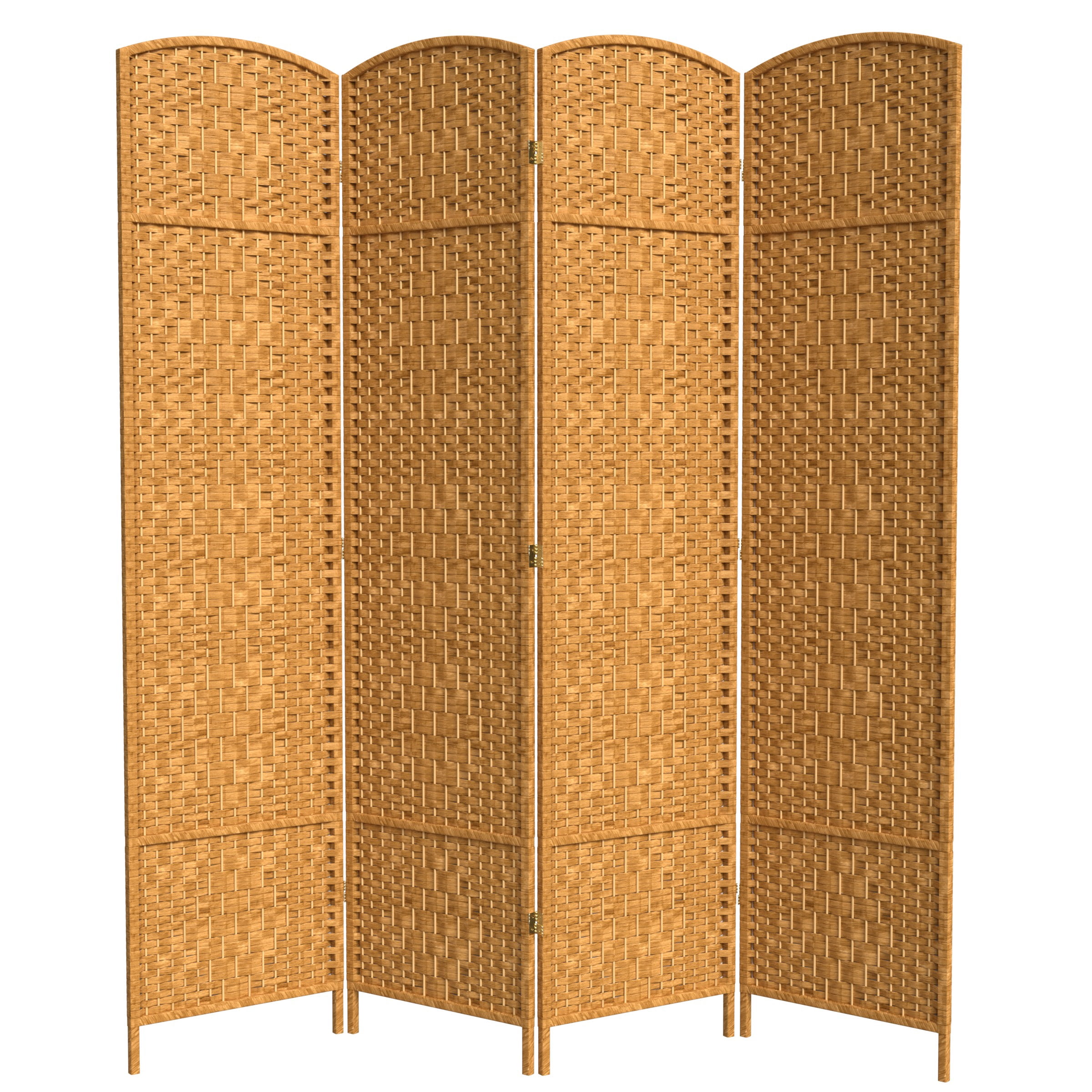 Red Lantern 7 ft. Tall Diamond Weave Room Divider - Light Beige - 4 ...
