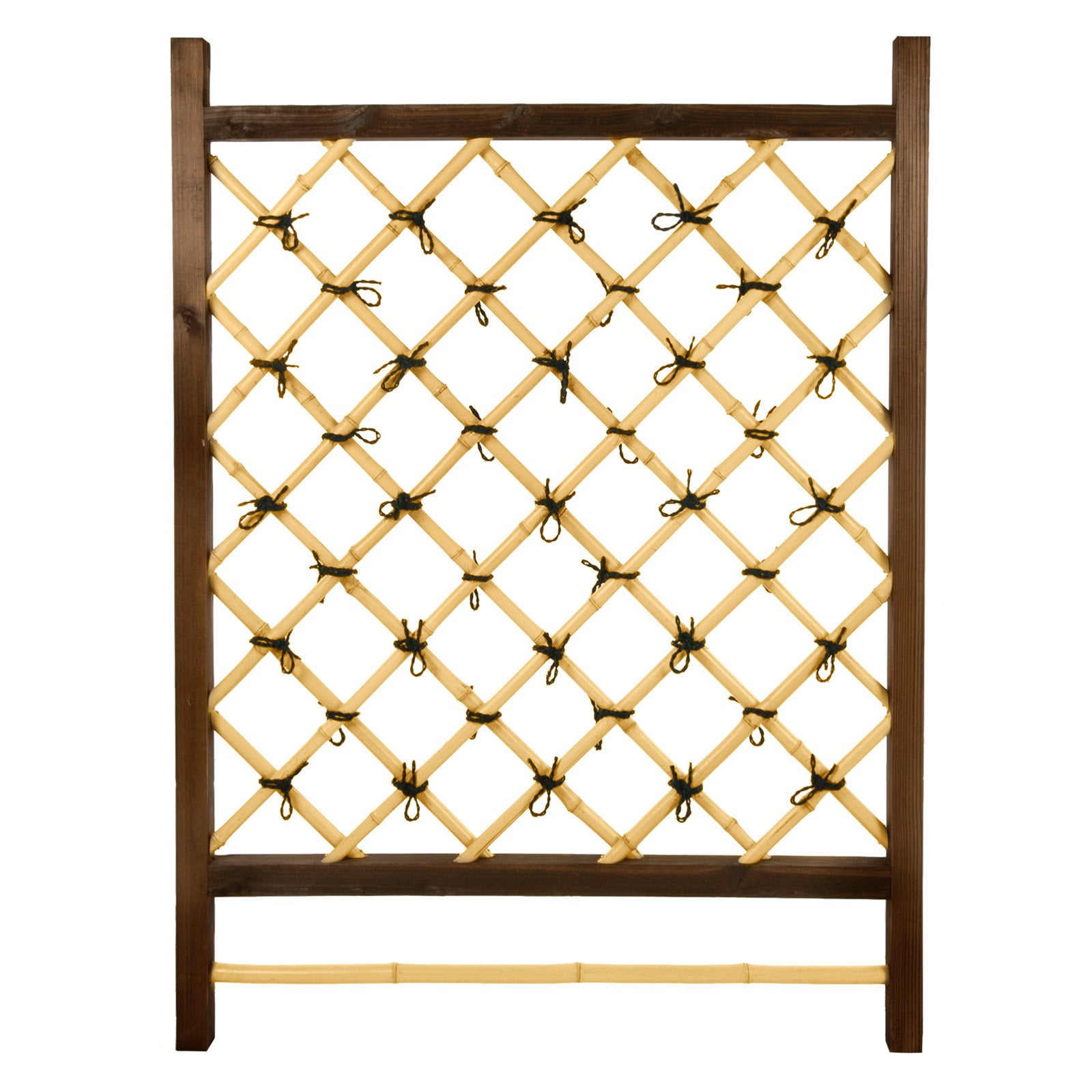 Oriental Furniture Japanese Garden Trellis in Dark Natural - Walmart.com