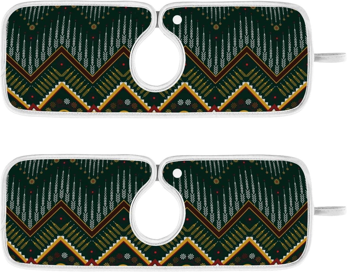 Oriental Ikat Ethnic Sink Splash Guard for Faucet 2 Packs Faucet ...