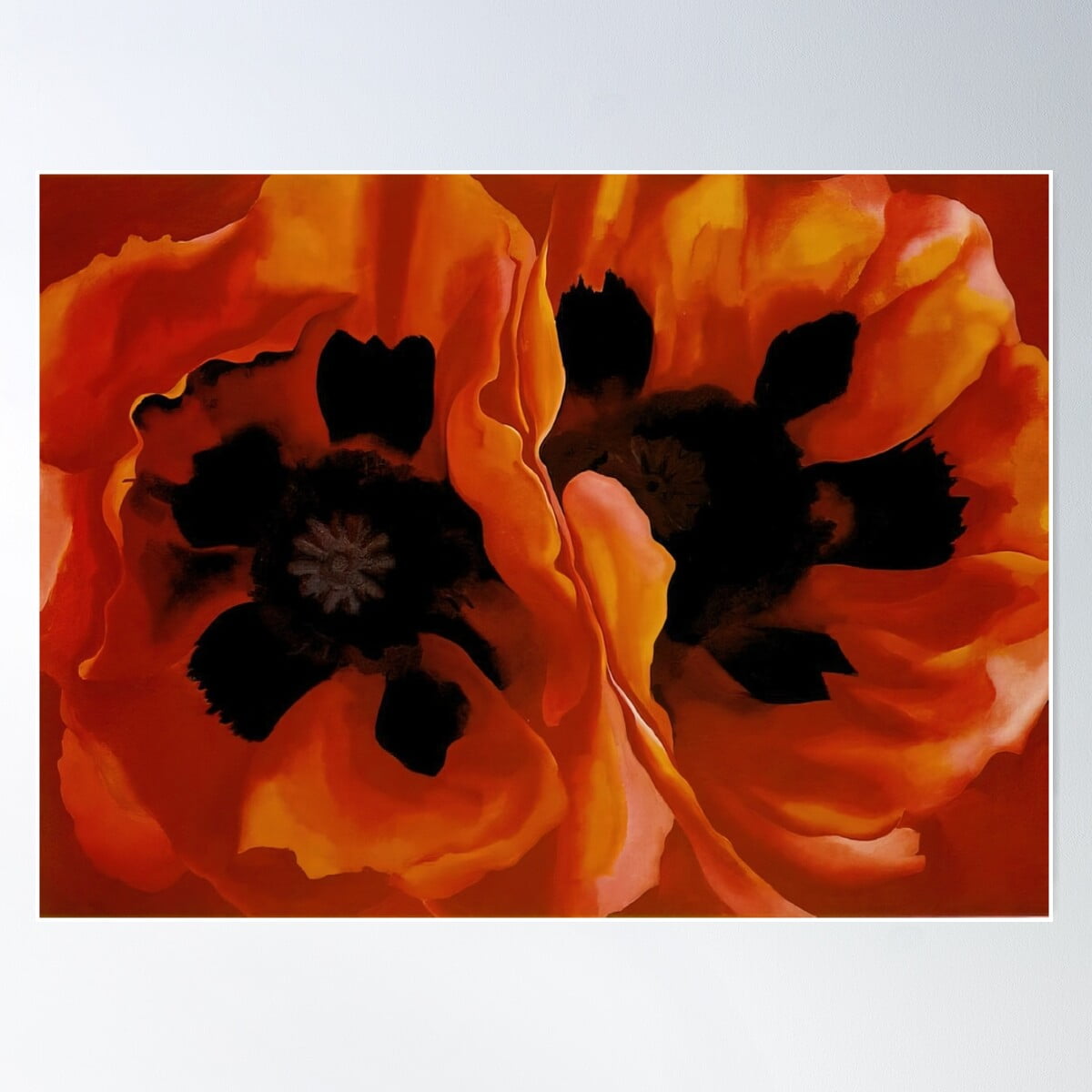 Oriental Poppies By Georgia O'Keeffe Poster Wall Art, Modern Wall Decor ...