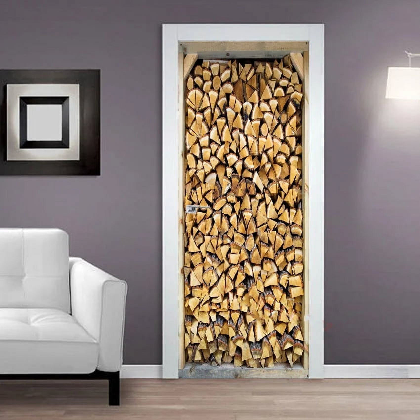 Oriental Style 3D Door Sticker Mural Cover Waterproof Vinyl Retro ...